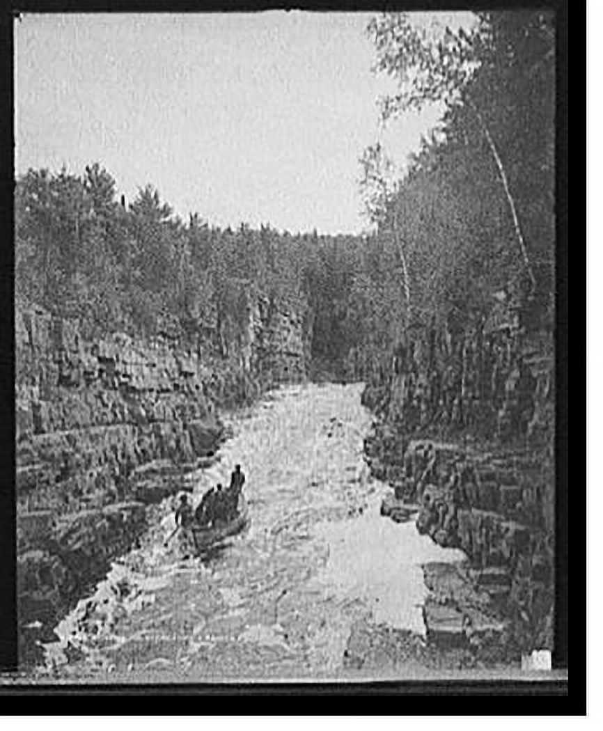 Historic Print, Running the rapids, Ausable Chasm, N.Y., 16" x 20 ...