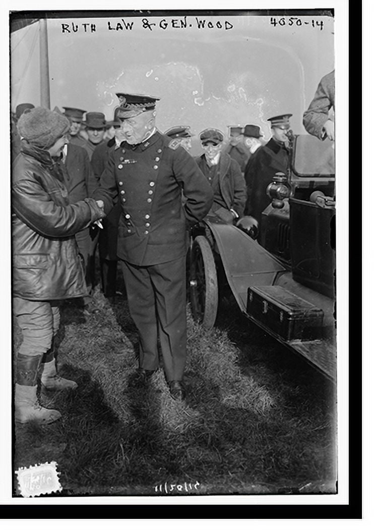 Historic Print, Ruth Law and Gen. Wood, 18" x 24" - Walmart.com