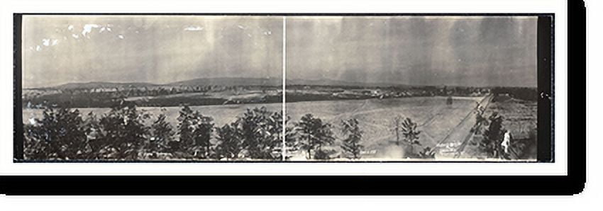 Historic Print, SC 1918 from Stockade Tower, Camp Sevier PHOTO, Width 7 ...