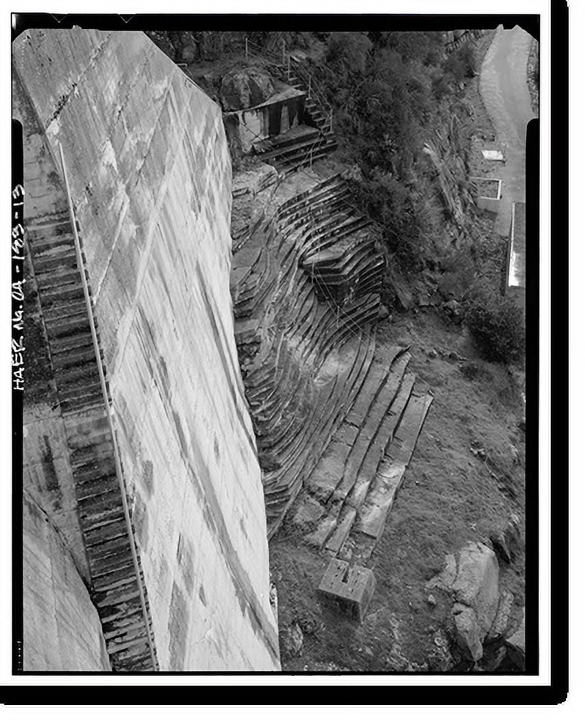 Historic Print, Salinas Dam, Salinas River near Pozo Road, Santa ...