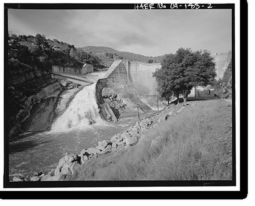 Historic Print, Salinas Dam, Salinas River near Pozo Road, Santa ...