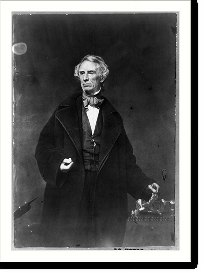 Historic Print, [Samuel F.B. Morse, half-length portrait, posing with ...