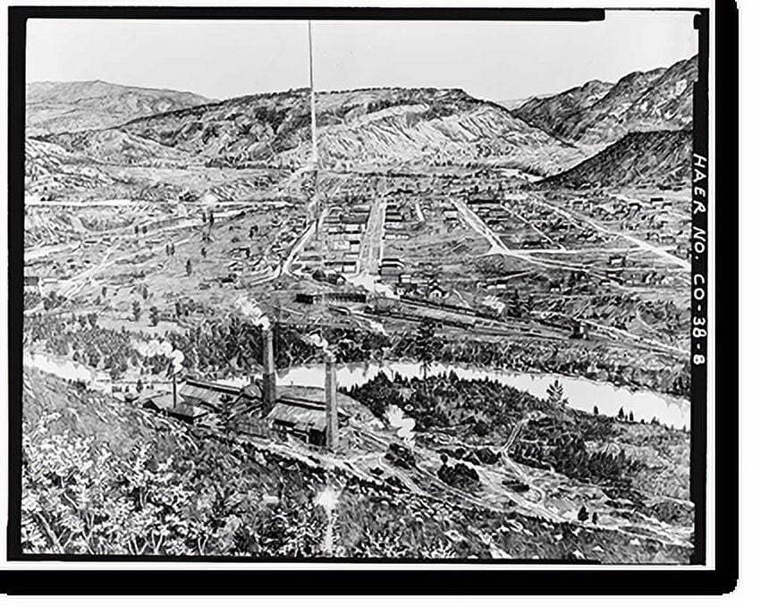 Historic Print, San Juan & New York Mining & Smelting Company, Smelter ...