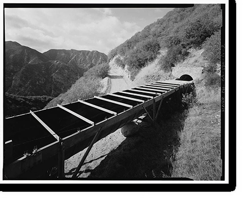 Historic Print, Santa Ana River Hydroelectric System, Flumes & Tunnels ...