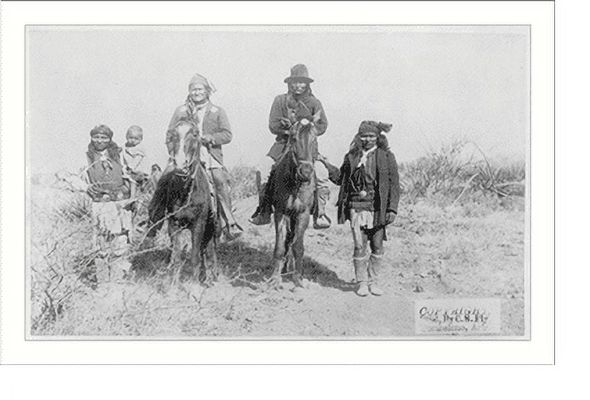 Historic Print, [Scene in Geronimo's camp...before surrender to General ...