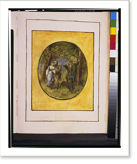 Historic Print, [Scene from Shakespeare's As you like it, showing Kate ...