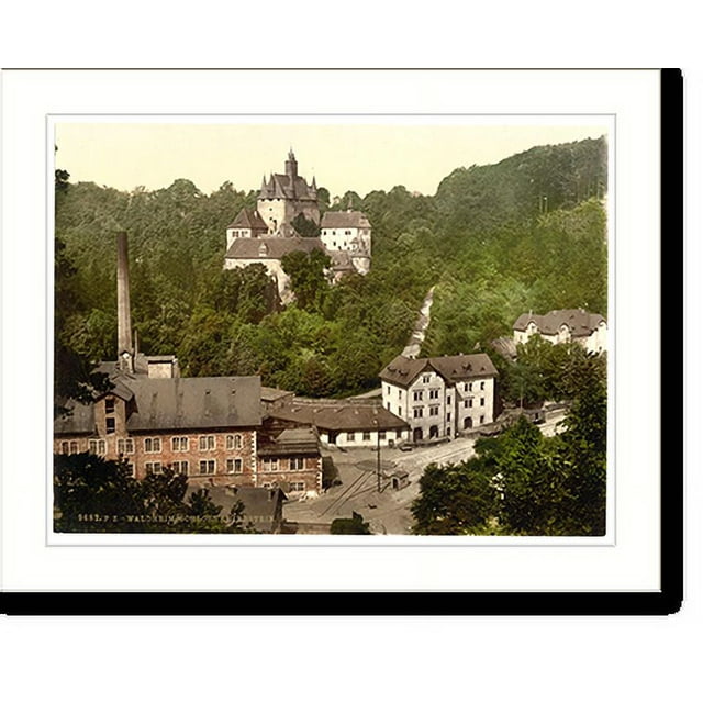Historic Print, Schloss Kriebstein Waldheim Saxony Germany, 16" x 20 ...