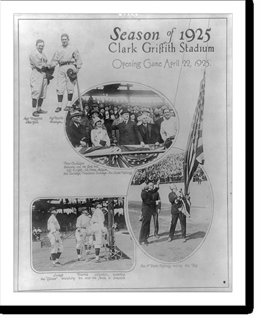 Historic Print, Season of 1925, Clark Griffith Stadium - opening game ...