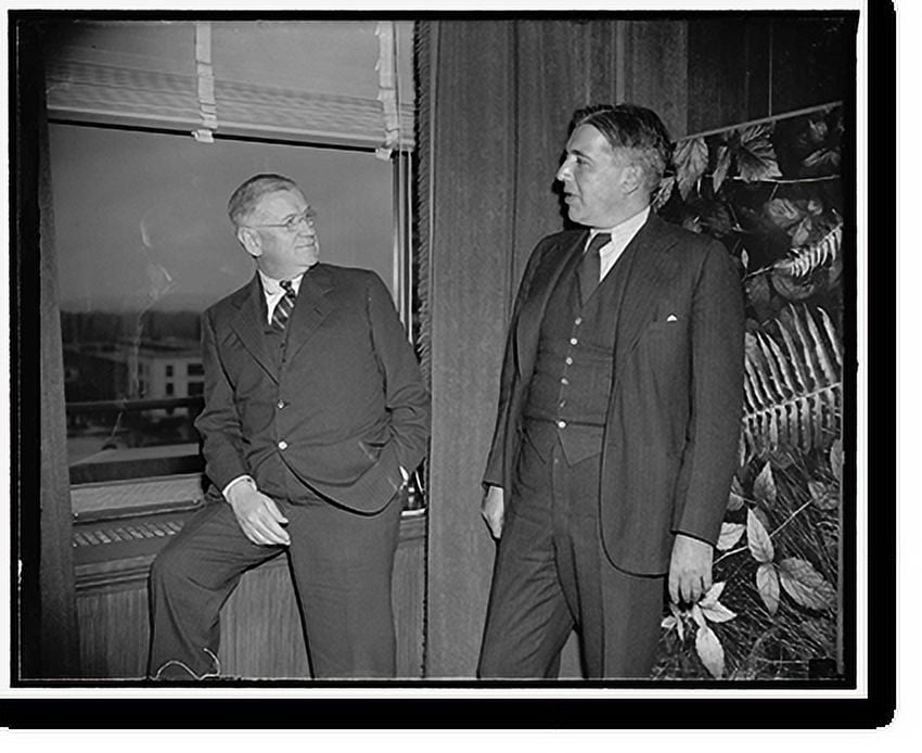 Historic Print, Sec. of the Interior Harold Ickes, Chief of Publicity ...