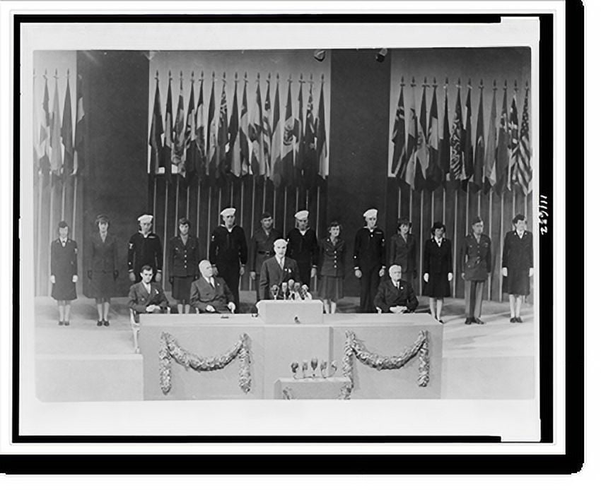 Historic Print, [Secretary of State Edward R. Stettinius, Jr., standing ...