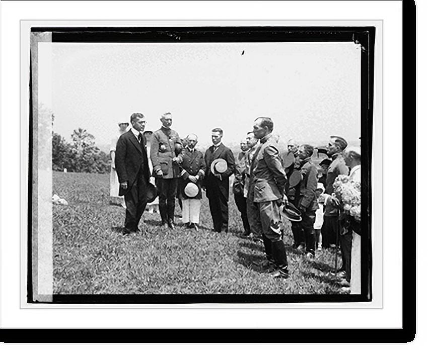 Historic Print, Secty. Baker & Genrl. March decorating grave of French soldier Bastille Day, 7 ...