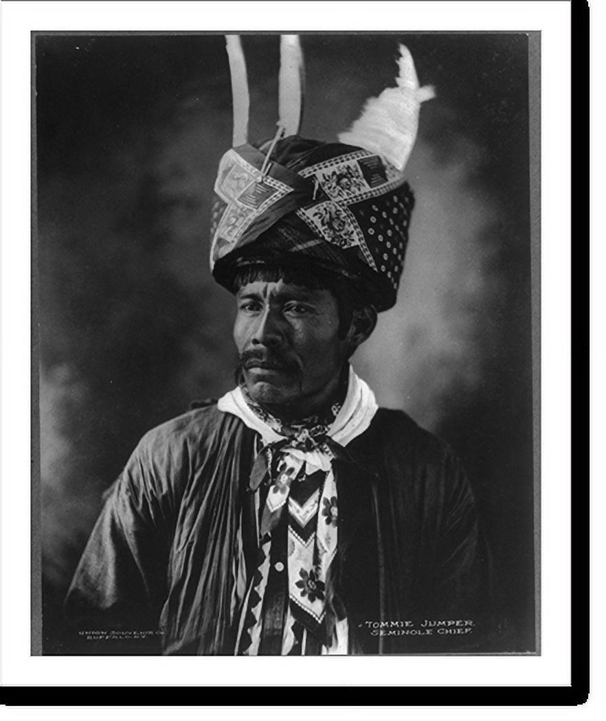 Historic Print, Seminole Indians, Florida: Tommie Jumper, chief, 16" x ...