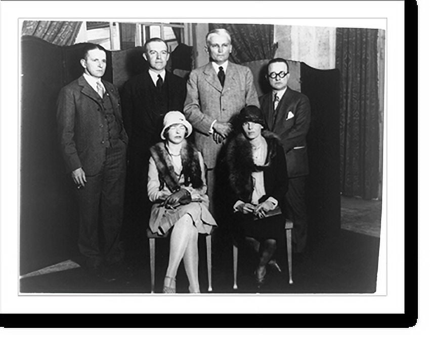 Historic Print, [Sen. Hiram Bingham, Miss Elinor Smith, W.I. Glover ...
