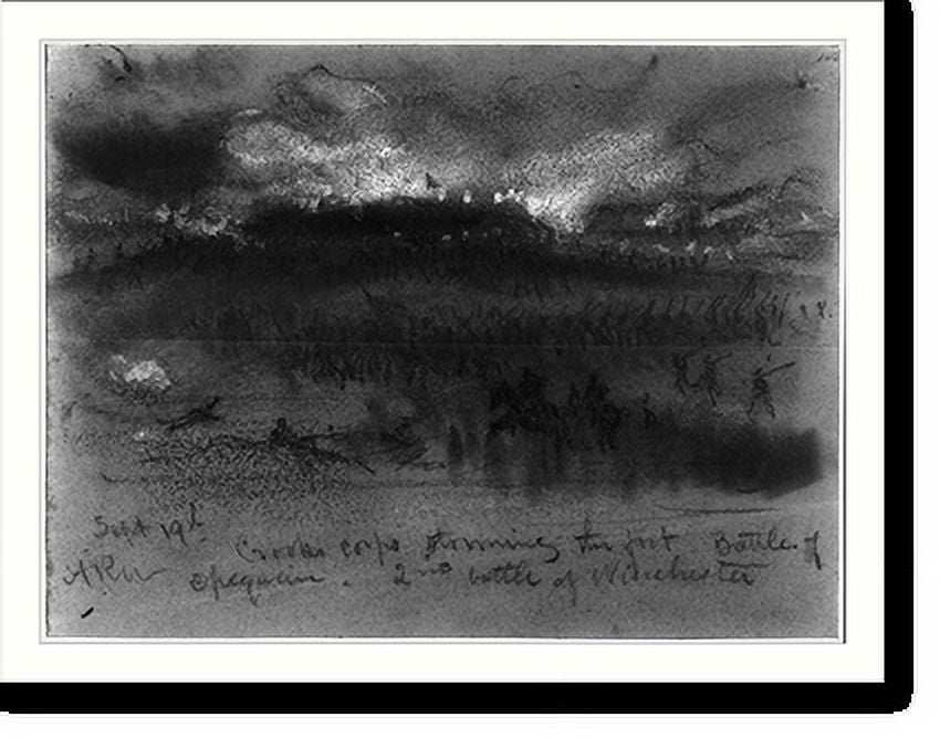 Historic Print, Sept. 19th. Crooks Corps storming to the fort. Battle ...