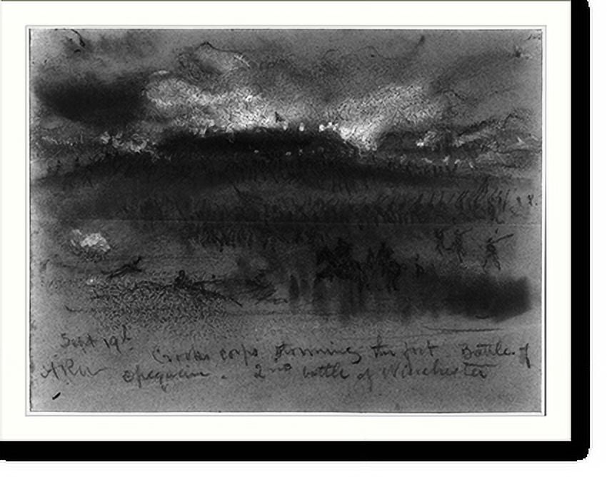 Historic Print, Sept. 19th. Crooks Corps storming to the fort. Battle ...