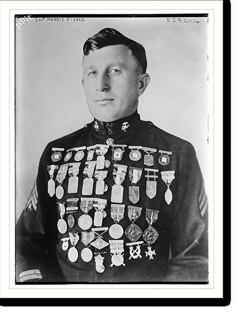 Historic Print, Sgt. Morris Fisher. wearing medals, 18" x 24" - Walmart.com