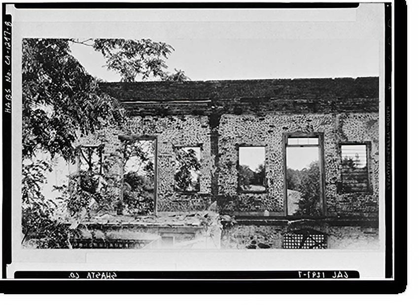 Historic Print, Shasta County Courthouse (Ruins), Shasta, Shasta County ...