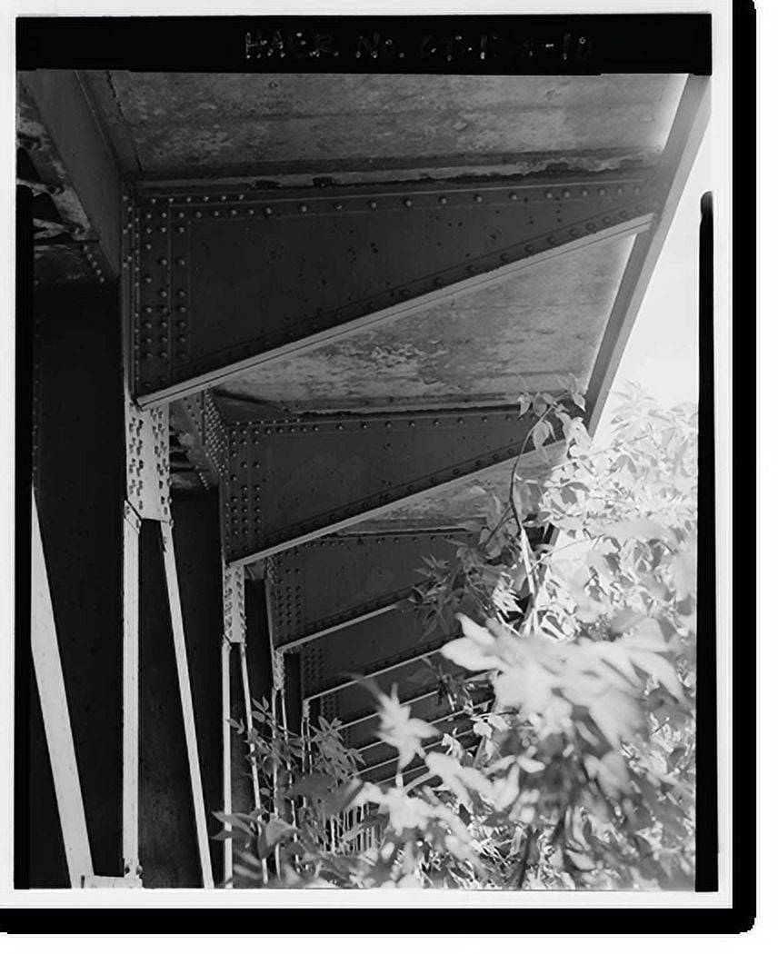 Historic Print, Shetucket River Deck-Truss Bridge, Spanning Shetucket ...