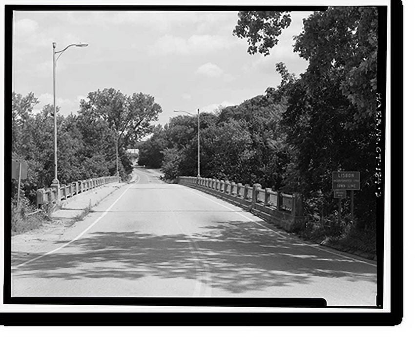 Historic Print, Shetucket River Deck-Truss Bridge, Spanning Shetucket ...