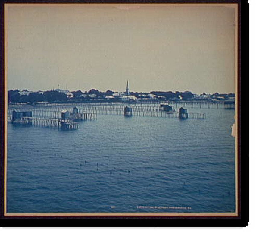 Historic Print, Shore Line at Bay St. Louis, Miss. - 3, 18" x 24 ...