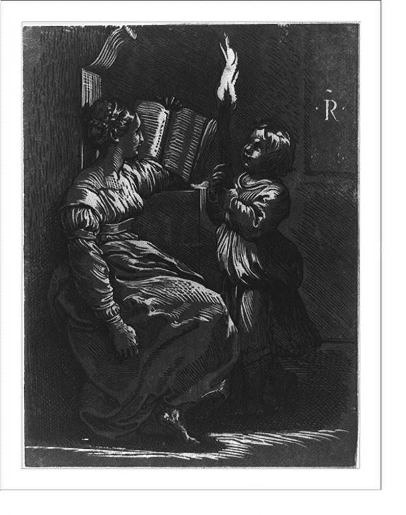 Historic Print, Sibyl reading a book.R., 18" x 24" - Walmart.com