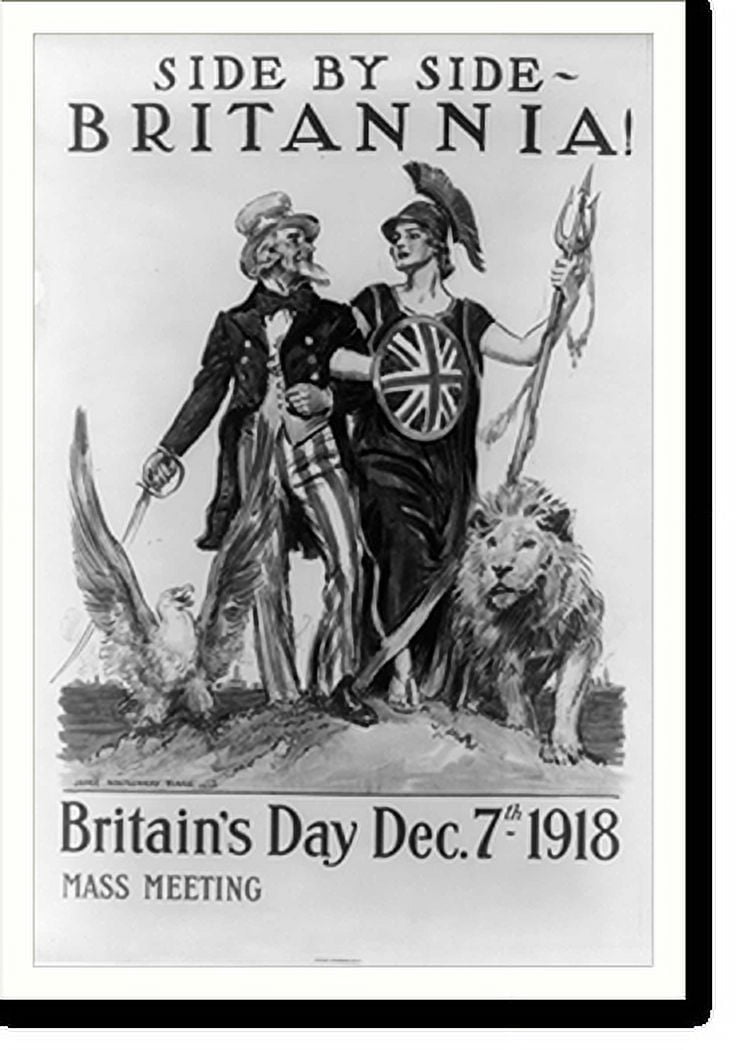 Historic Print, Side by side - Britannia! Britain's Day Dec. 7th 1918 ...