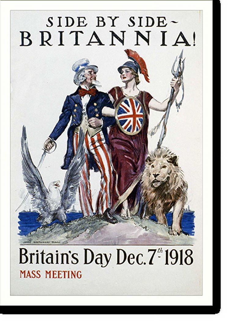 Historic Print, Side by side - Britannia! Britains Day Dec. 7th 1918 ...