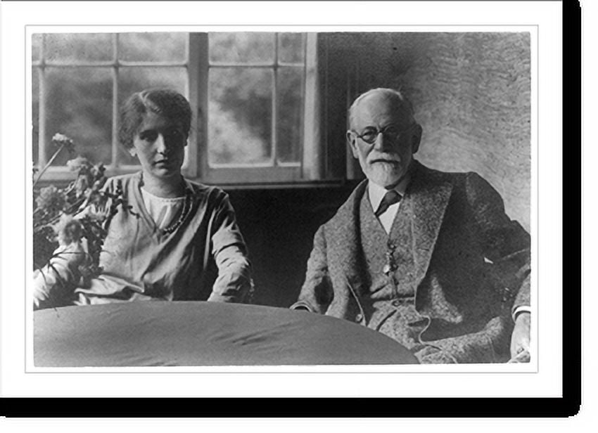 Historic Print, [Sigmund Freud and his daughter Anna seated, half lgth ...