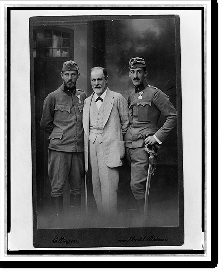 Historic Print, [Sigmund Freud with his sons, Ernst and Martin wearing ...