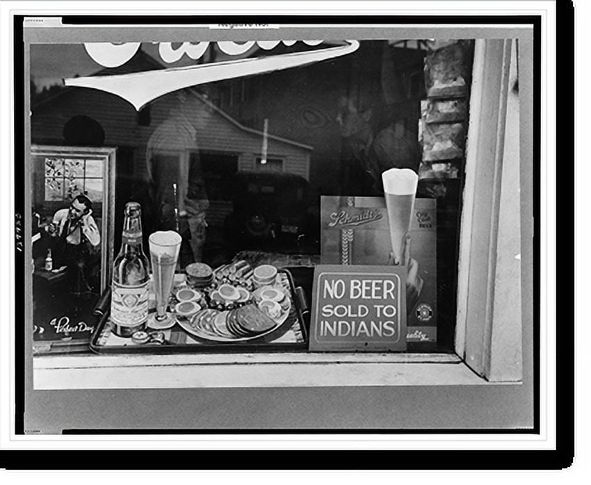 Historic Print, Sign in beer parlor window, Sisseton, South Dakota, 16 ...