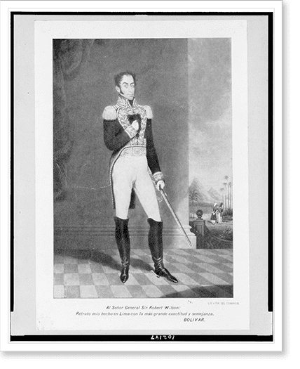 Historic Print, [Simon Bolivar, full-length portrait, standing, facing ...