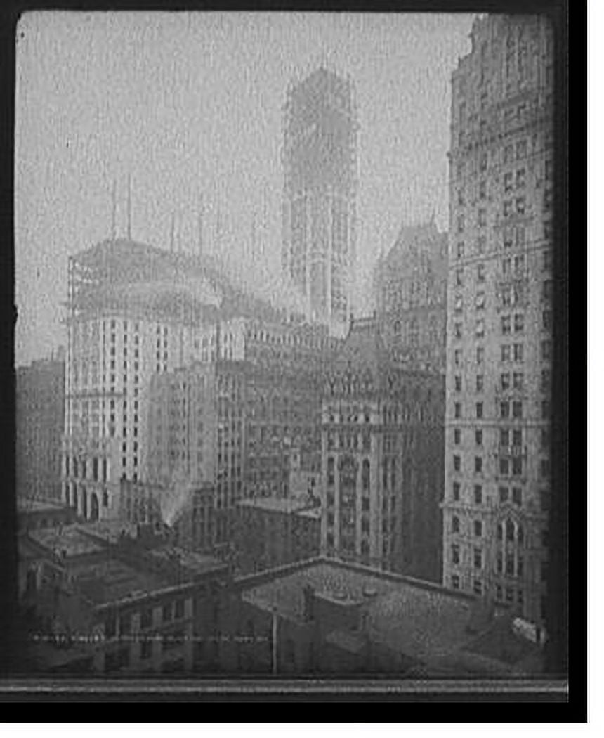 Historic Print, Singer Bldg. [Building] under construction, New York, N ...