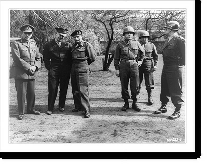 Historic Print, Sir Alan Brooke, Gen. Dwight D. Eisenhower, Sir Bernard ...