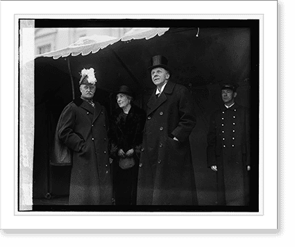 Historic Print, Sir Esme Howard with Lord & Lady Cecil at White House ...