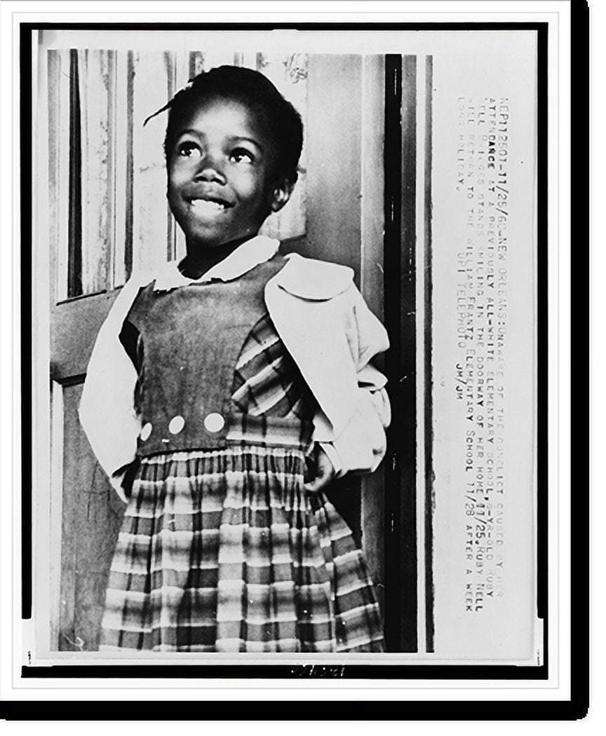 Historic Print, [Six-year-old Ruby Bridges, three-quarter length portrait, standing, facing ...