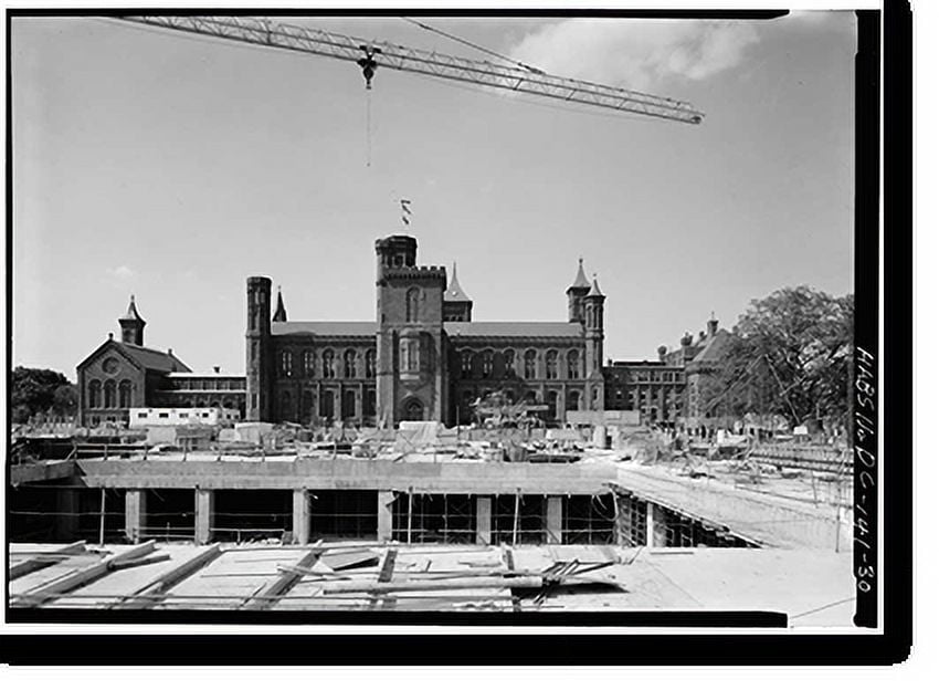 Historic Print, Smithsonian Institution Building, 1000 Jefferson Drive ...