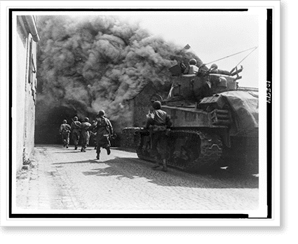 Historic Print, Soldiers of the 55th Armored Inf Bn, 22nd Tank Bn, 11th ...