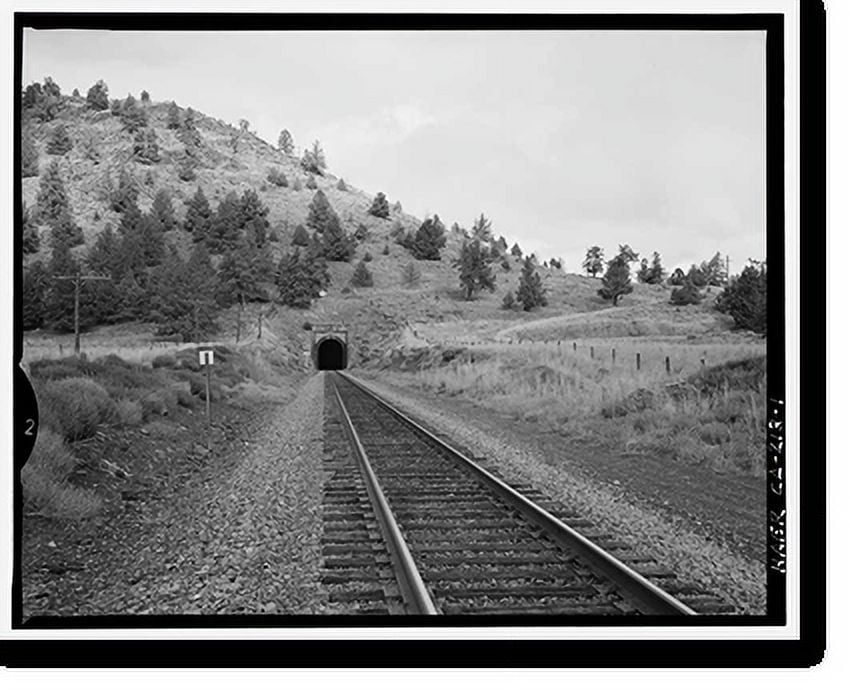 Historic Print, Southern Pacific Railroad Natron Cutoff, Tunnel No. 17 ...