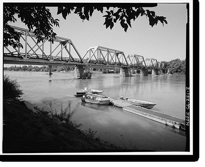 Historic Print, Southern Pacific Railroad Shasta Route, Bridge No. 210. ...