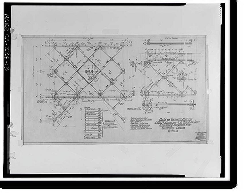 Historic Print, Southern Pacific Railroad Shasta Route, Bridge No. 324.99, Milepost 324.99 ...
