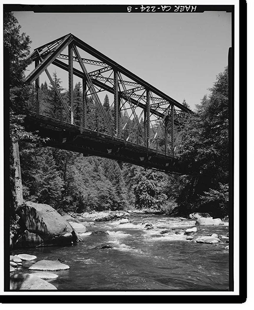 Historic Print, Southern Pacific Railroad Shasta Route, Bridge No. 324.99, Milepost 324.99 ...