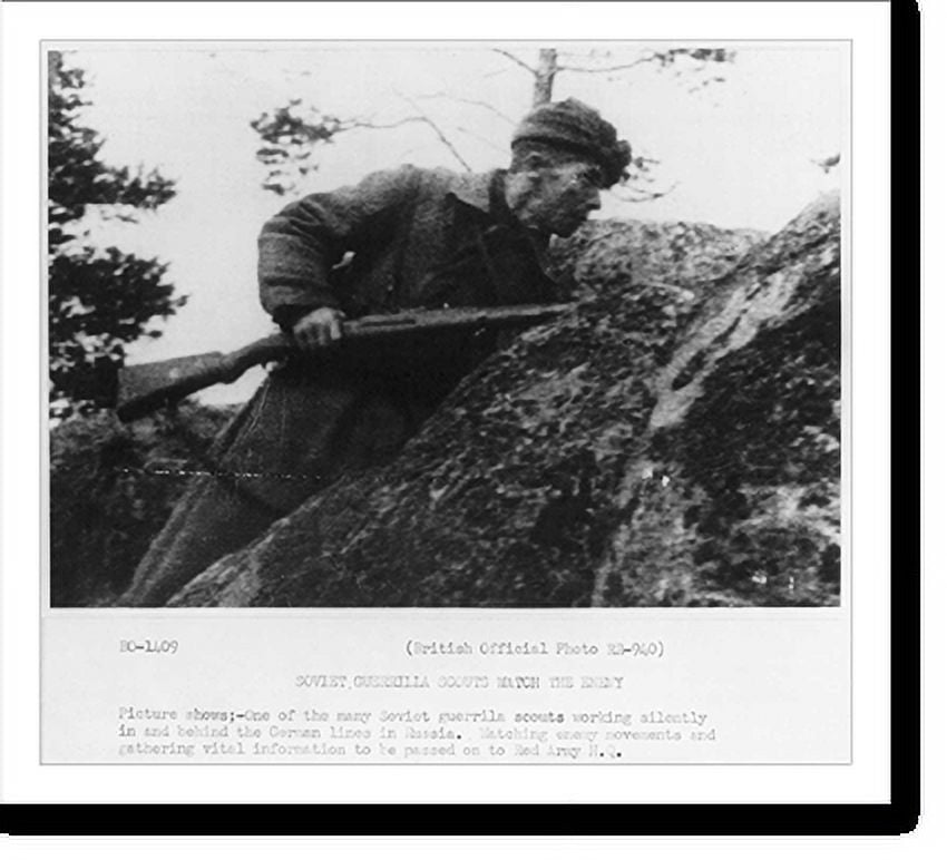 Historic Print, [Soviet guerrilla activity in Russia, WWII: Scout with ...