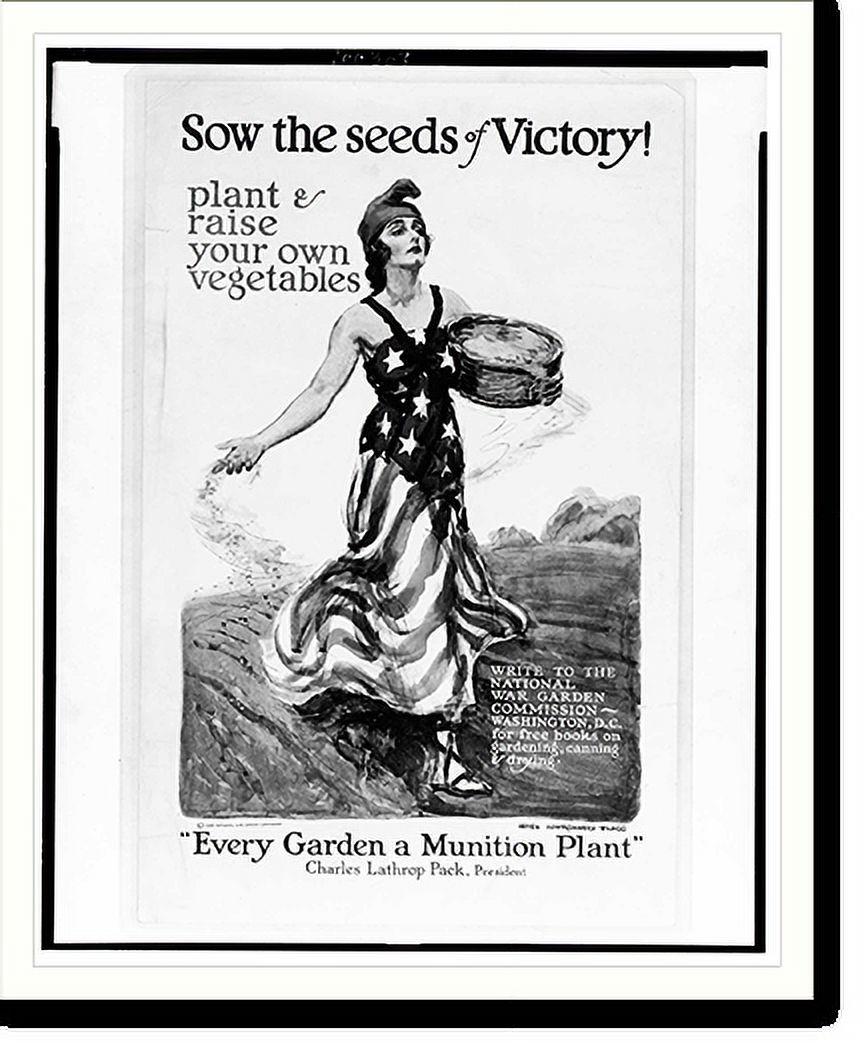 Historic Print, Sow the seeds of victory! Plant raise your own ...