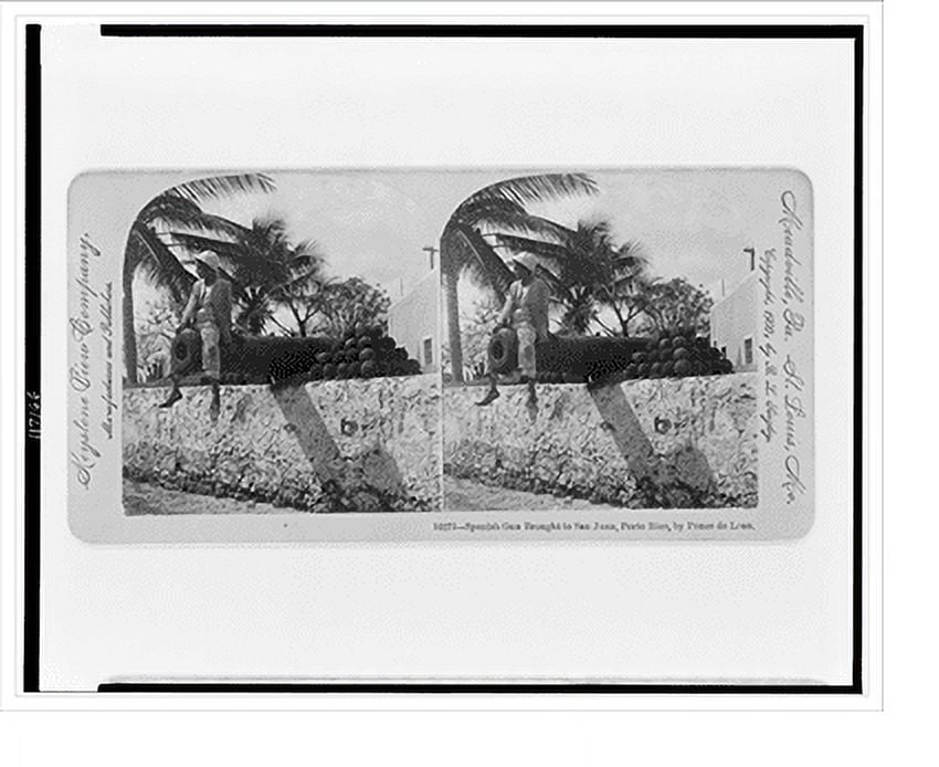 Historic Print, Spanish gun brought to San Juan, Porto Rico, by Ponce ...