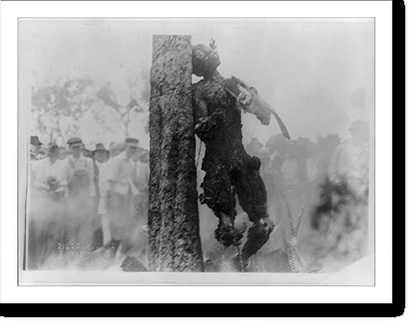 Historic Print, [Spectators looking at charred corpse of Jesse ...