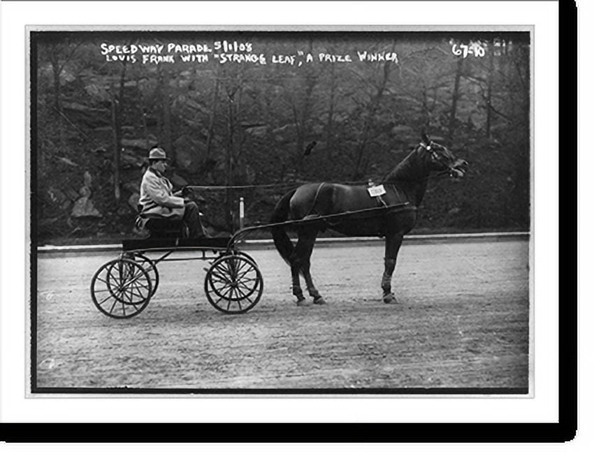 Historic Print, Speedway Parade. Louis Frank with Strange Leaf, a prize ...