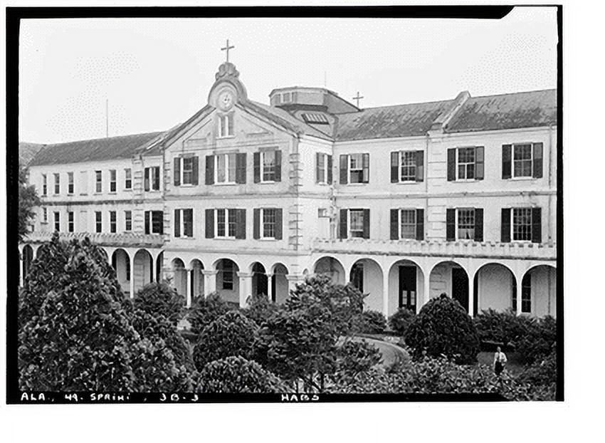 Historic Print, Spring Hill College, Main Building, Old Shell Road ...