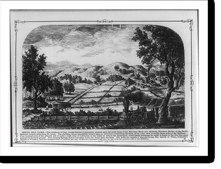 Historic Print, Spring Hill Farm. The resident of Capt. George Snizer ...