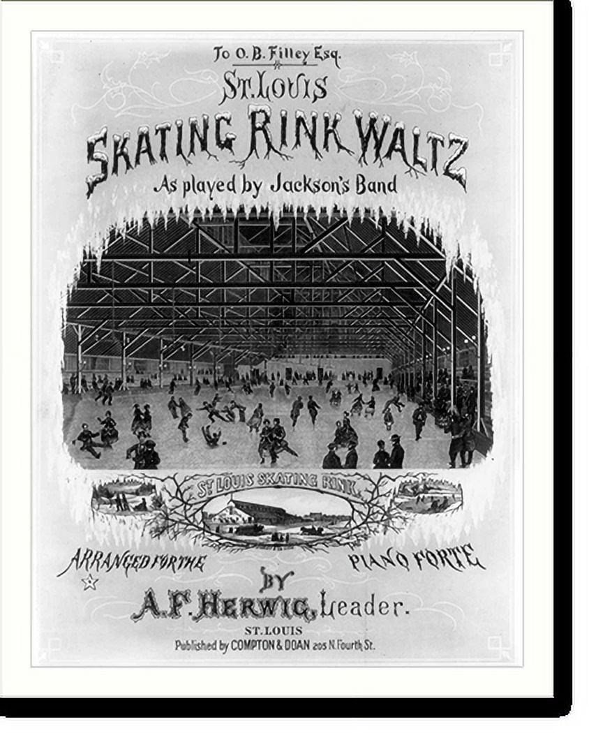 Historic Print, St. Louis skating rink waltz, 18" x 24" - Walmart.com