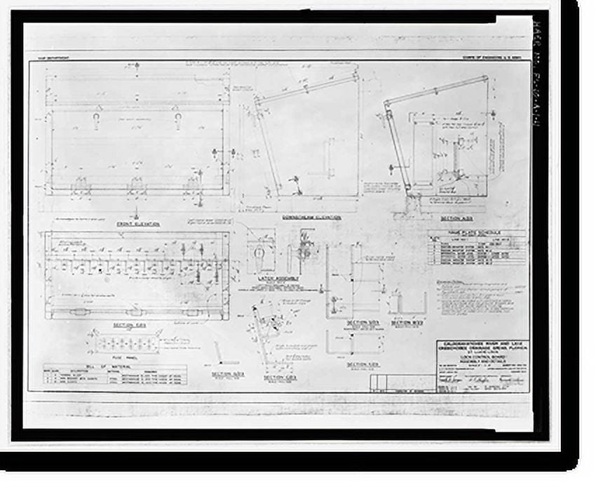 Historic Print, St. Lucie Canal, Lock No. 1, Control Station, St. Lucie ...
